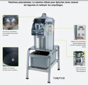 Éplucheuse 15 Kg avec plateau et cylindre abrasifs DITO SAMA - T15E - DT15E1C disponible sur ...