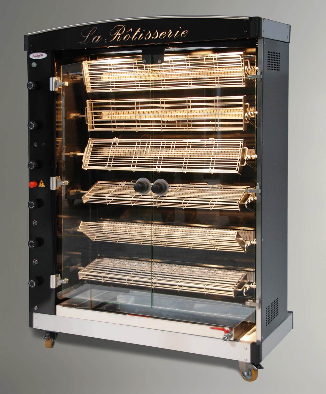 Rôtissoire professionnelle à gaz 6 broches crapaudines DOREGRILL ...