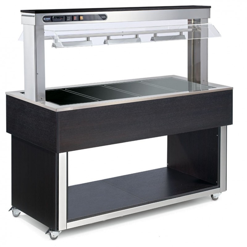 Buffet central avec dessus chauffant en verre trempé AFINOX disponible ...